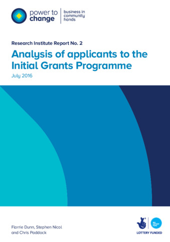 Analysis of applicants to the Initial Grants Programme – The Young ...
