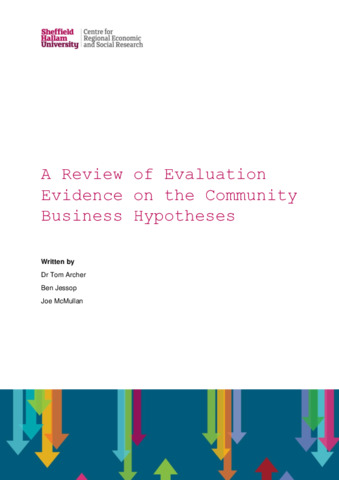 A Review of Evaluation Evidence on the Community Business Hypotheses ...