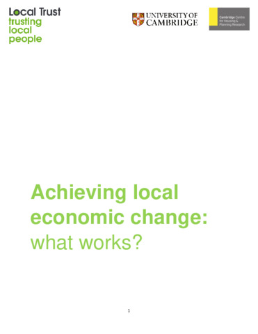 Achieving local economic change: what works? – The Young Foundation